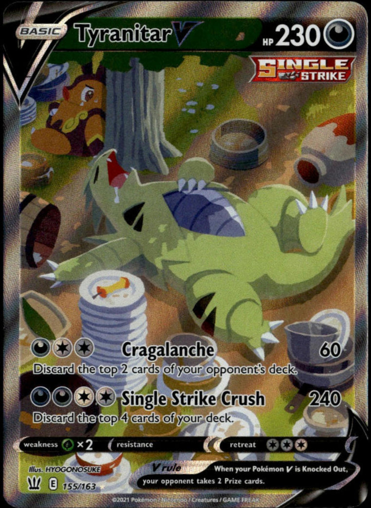 Tyranitar V #155/163 (NM/M, Battle Styles) – PokeBoxBreaks